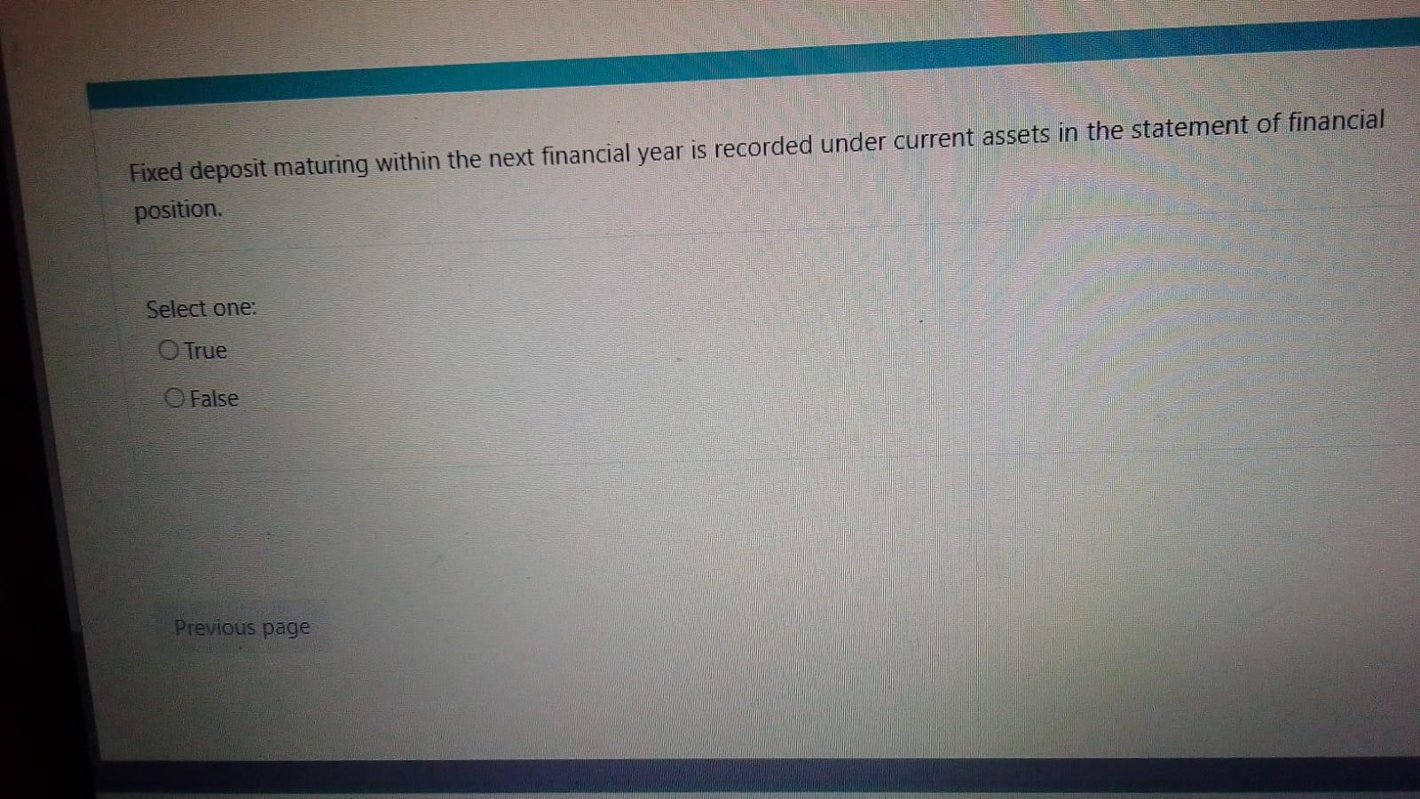 Solved Fixed deposit maturing within the next financial year | Chegg.com