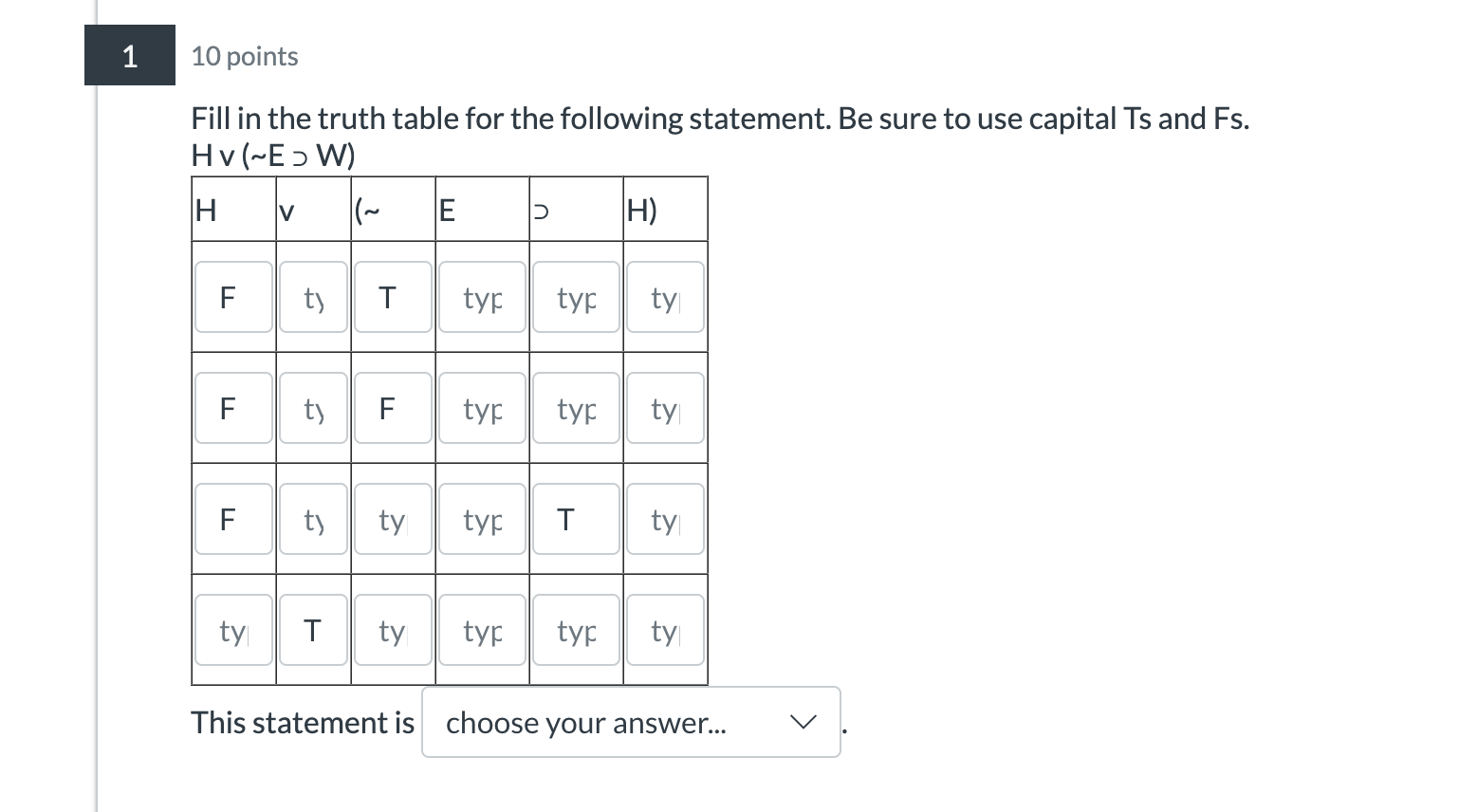 110 ﻿pointsFill in the truth table for the following | Chegg.com