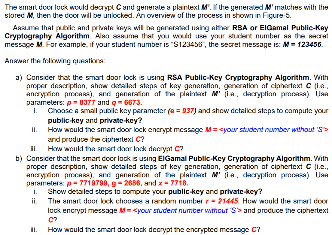 Solved Q5. Application of Public-Key Cryptography (Marks: | Chegg.com