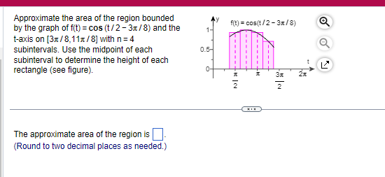 Solved Approximate the area of the region bounded by the | Chegg.com