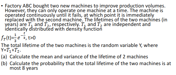 Solved Factory ABC bought two new machines to improve | Chegg.com