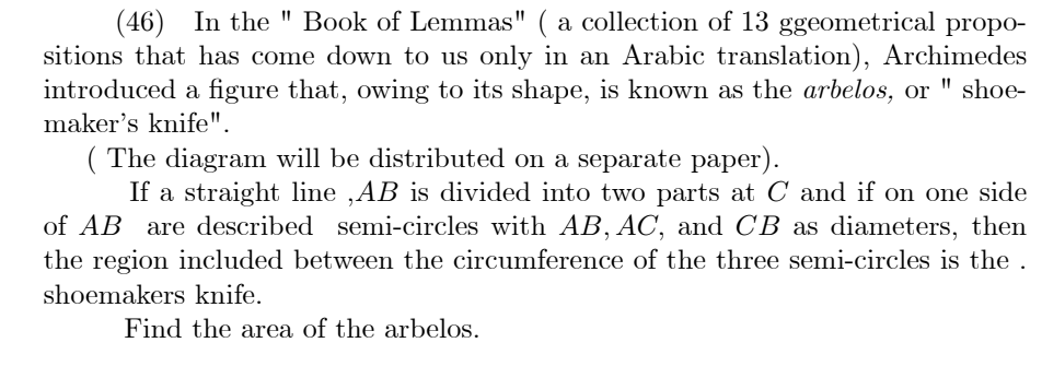 Solved 46. In the " Book of Lemmas" ( a collection of 13 | Chegg.com