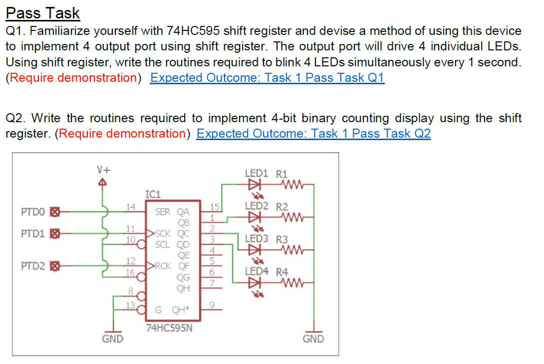 Solved This circuit with the shift register is implemented | Chegg.com