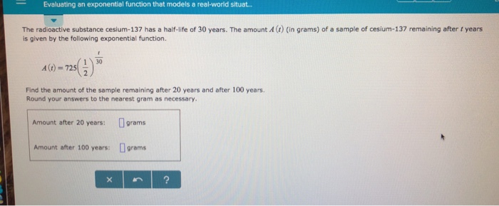 Solved Evaluating an exponential function that models a | Chegg.com
