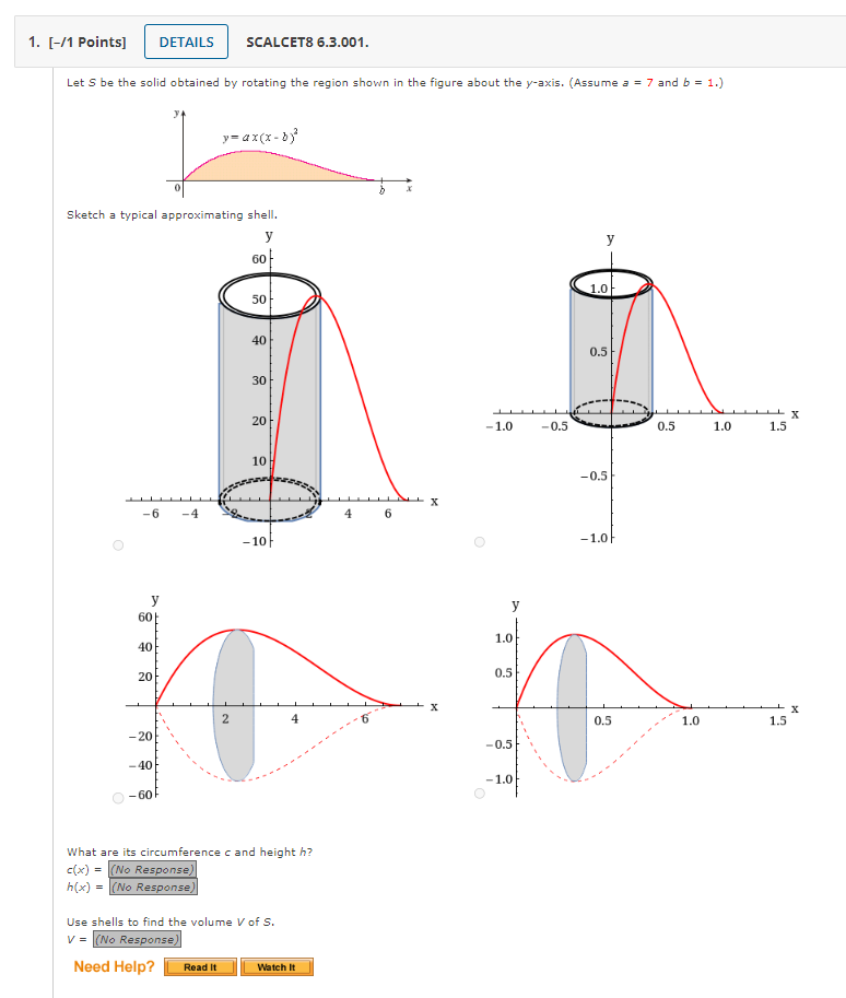Solved Let S be the solid obtained by rotating the region | Chegg.com Solved Let S be the solid obtained by rotating the region | Chegg.com