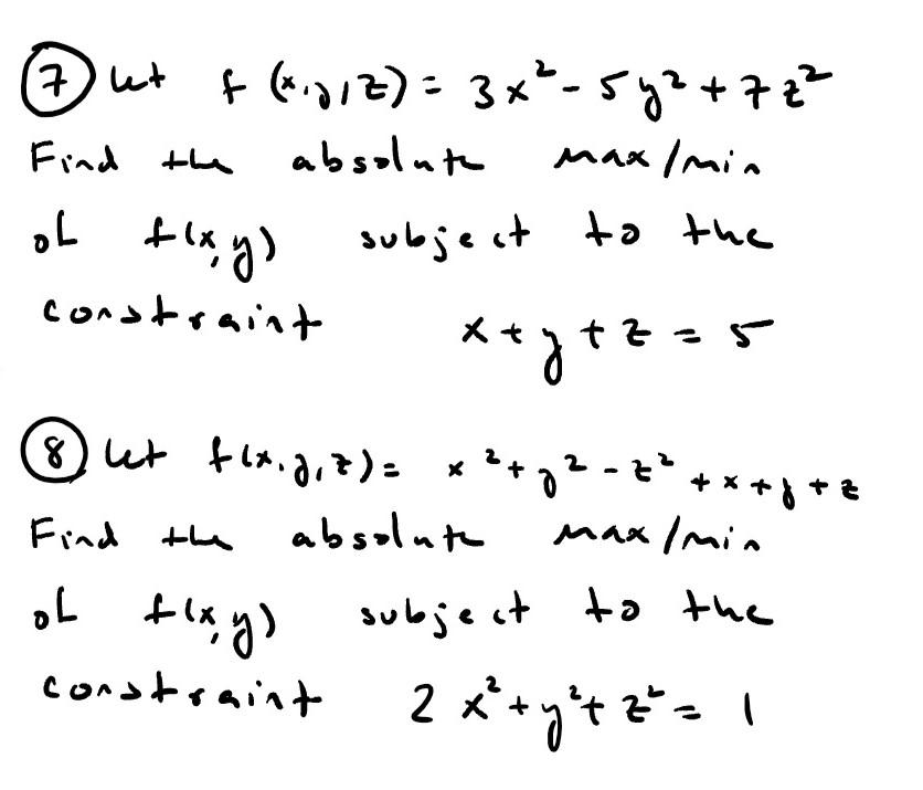 Solved of fixy) 7 let f (x:3,2)= 4²-542+72² Find the | Chegg.com