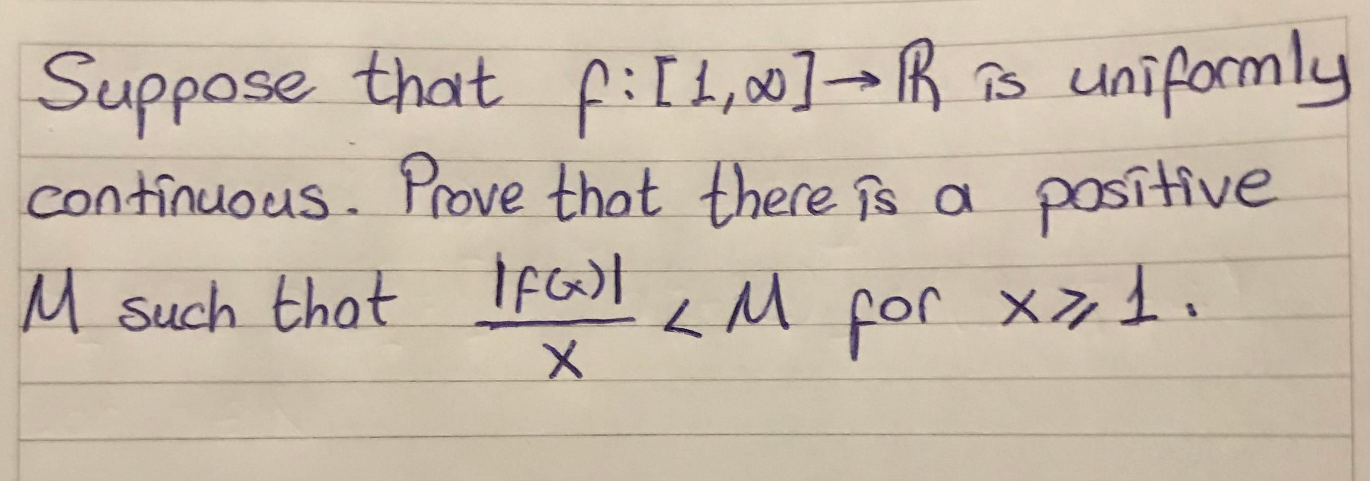 Solved Suppose that f:[1,0] - R is uniformly continuous. | Chegg.com