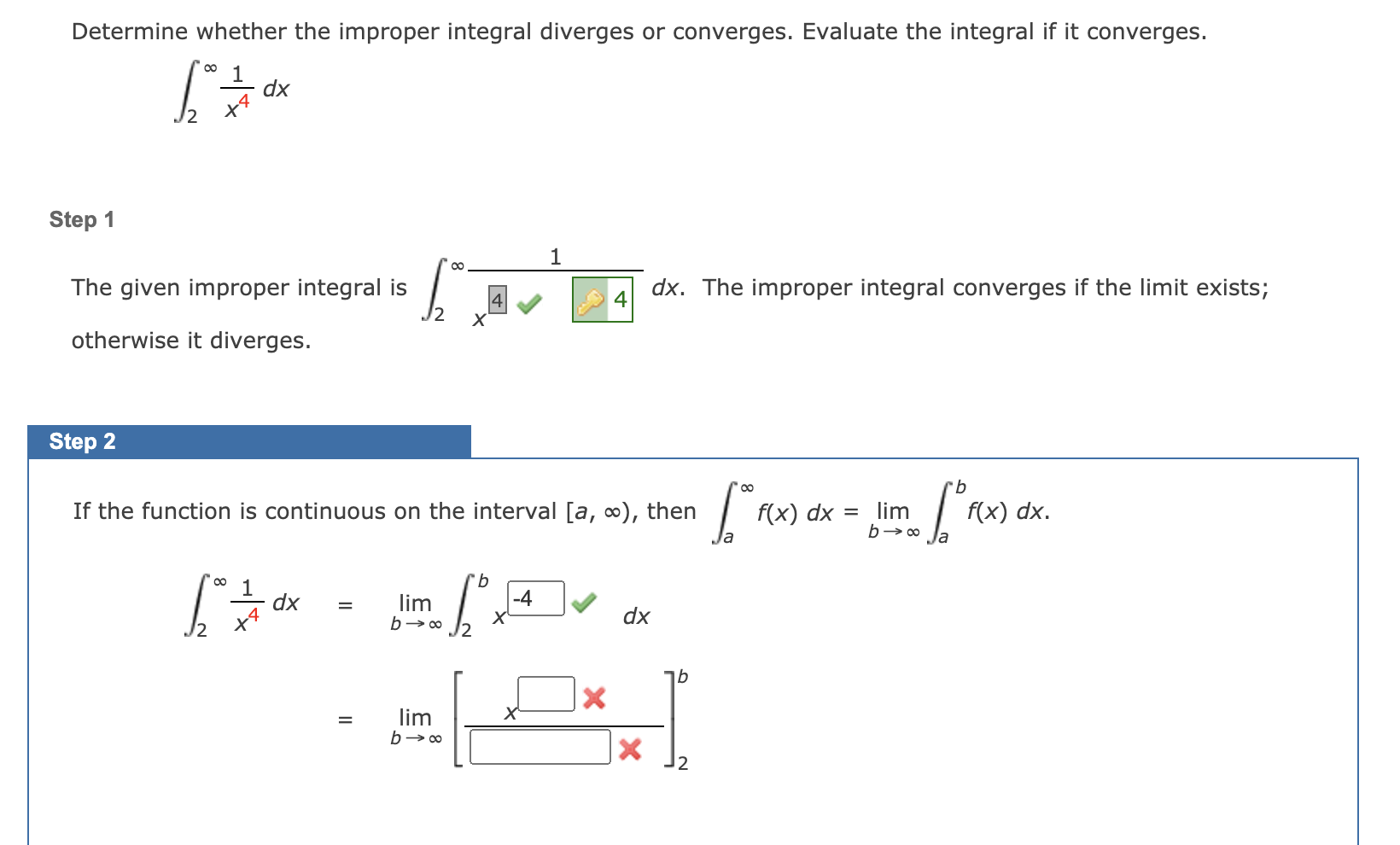 Solved Determine whether the improper integral diverges or | Chegg.com