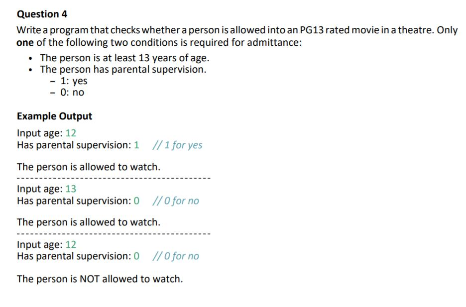 Solved Question 4 Write a program that checks whether a | Chegg.com
