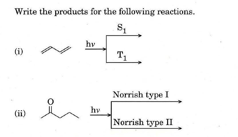 Solved Write the products for the following reactions. Si hy | Chegg.com