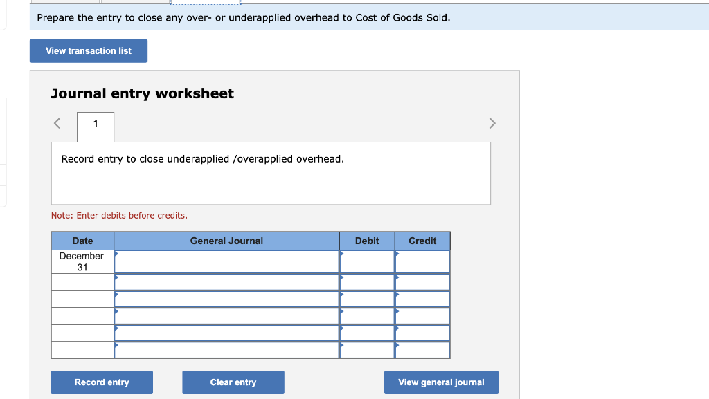 Solved Exercise 2-27 (Algo) Computing applied overhead and | Chegg.com
