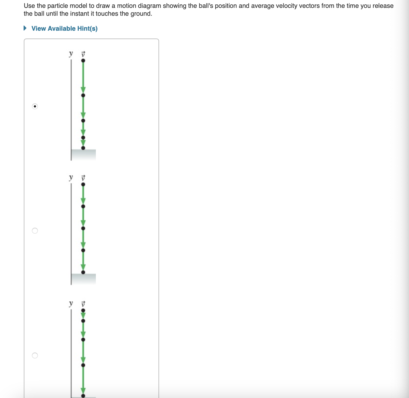 Solved Use the particle model to draw a motion diagram | Chegg.com