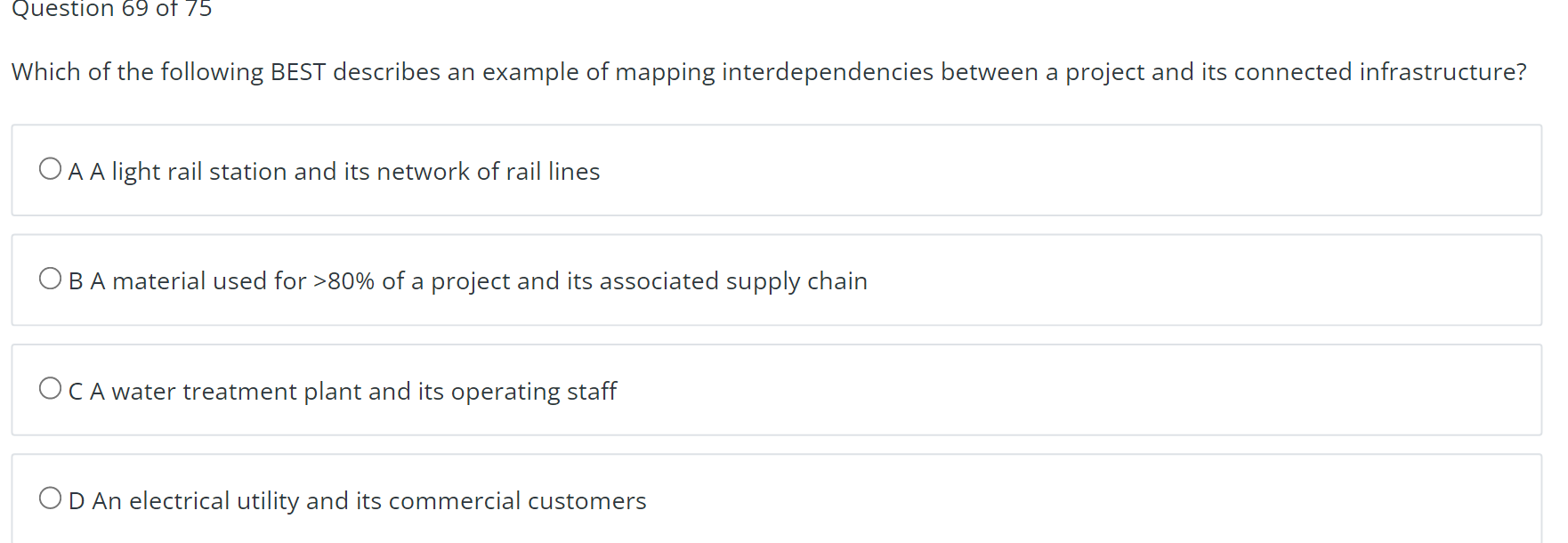 Solved Which of the following BEST describes an example of | Chegg.com