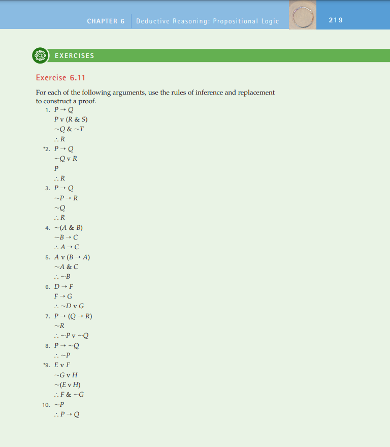 Solved CHAPTER 6 Deductive Reasoning: Propositional Logic | Chegg.com
