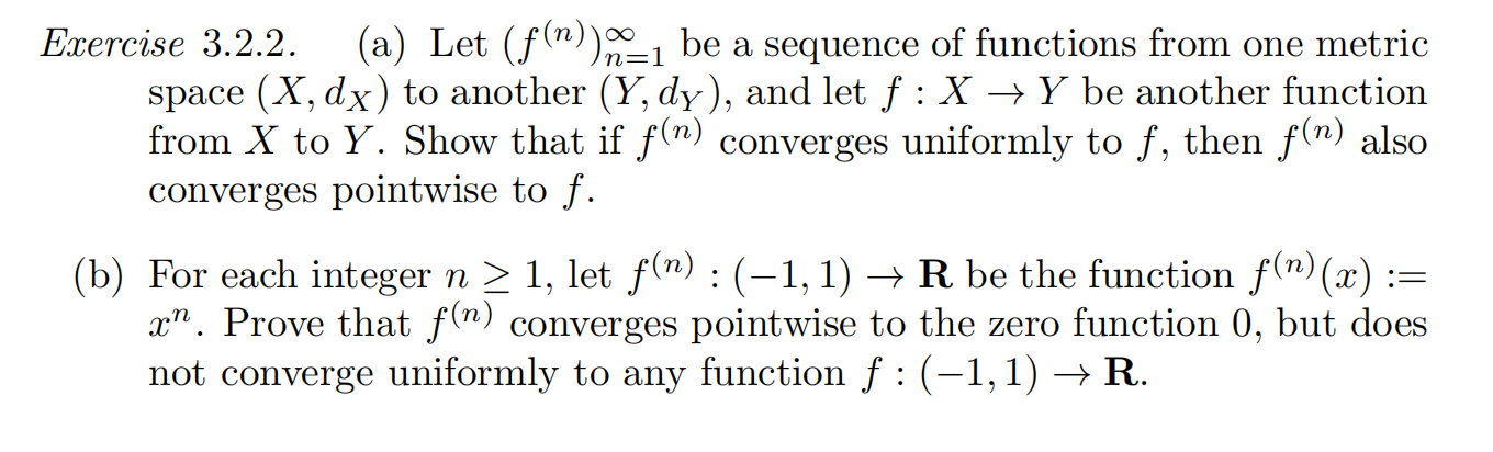 Solved Exercise 3.2.2. (a) Let (f(n))n=1∞ be a sequence of | Chegg.com