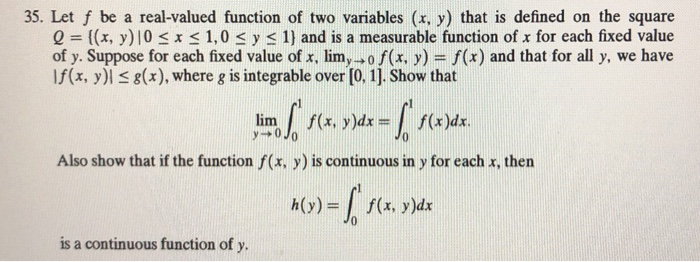 Solved 35 Let f be a real-valued function of two variables | Chegg.com