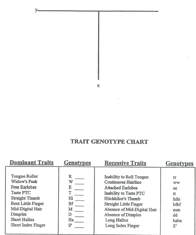Solved Using the trait descriptions on the next page and the | Chegg.com