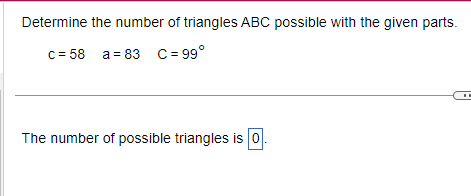 Solved Determine the number of triangles ABC possible with | Chegg.com