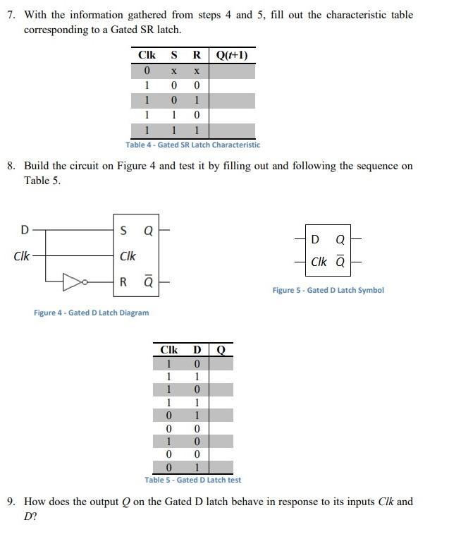 Solved 7. With the information gathered from steps 4 and 5, | Chegg.com