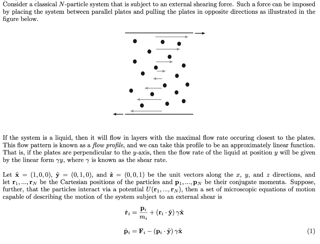 Consider a classical N-particle system that is | Chegg.com Consider a classical N-particle system that is | Chegg.com
