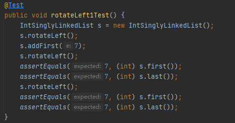 Solved Implement the rotateLeft method in | Chegg.com