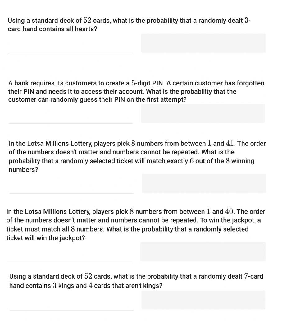 Solved Using a standard deck of 52 cards, what is the | Chegg.com