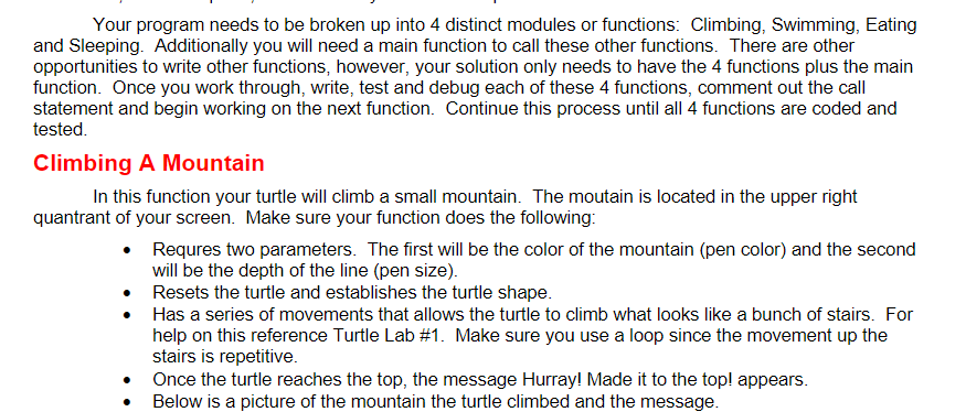 I Have Been Stuck On A Large Turtle Assignment Not 3196