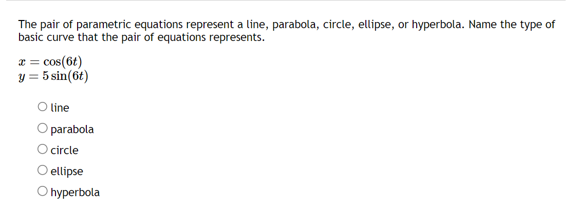 Solved The pair of parametric equations represent a line, | Chegg.com
