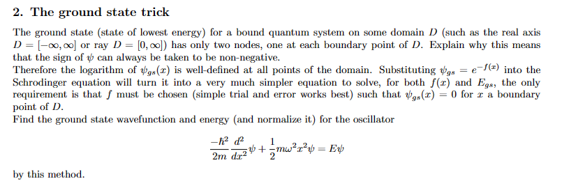 Solved The ground state trickThe ground state (state of | Chegg.com