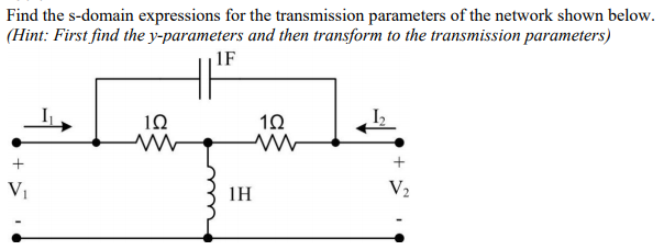 Solved Find the s-domain expressions for the transmission | Chegg.com