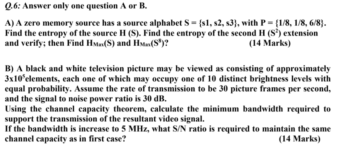 Solved Q.6: Answer only one question A or B. A) A zero | Chegg.com