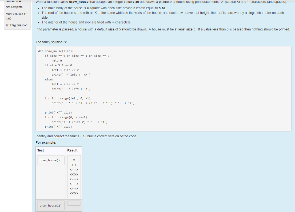 Solved write a Tunction called draw-nouse tnat accepts an | Chegg.com