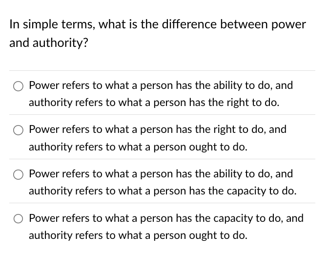 In simple terms, what is the difference between power | Chegg.com