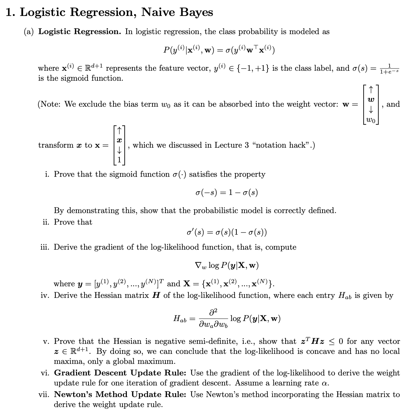 Solved Logistic Regression, Naive Bayes(a) ﻿Logistic | Chegg.com