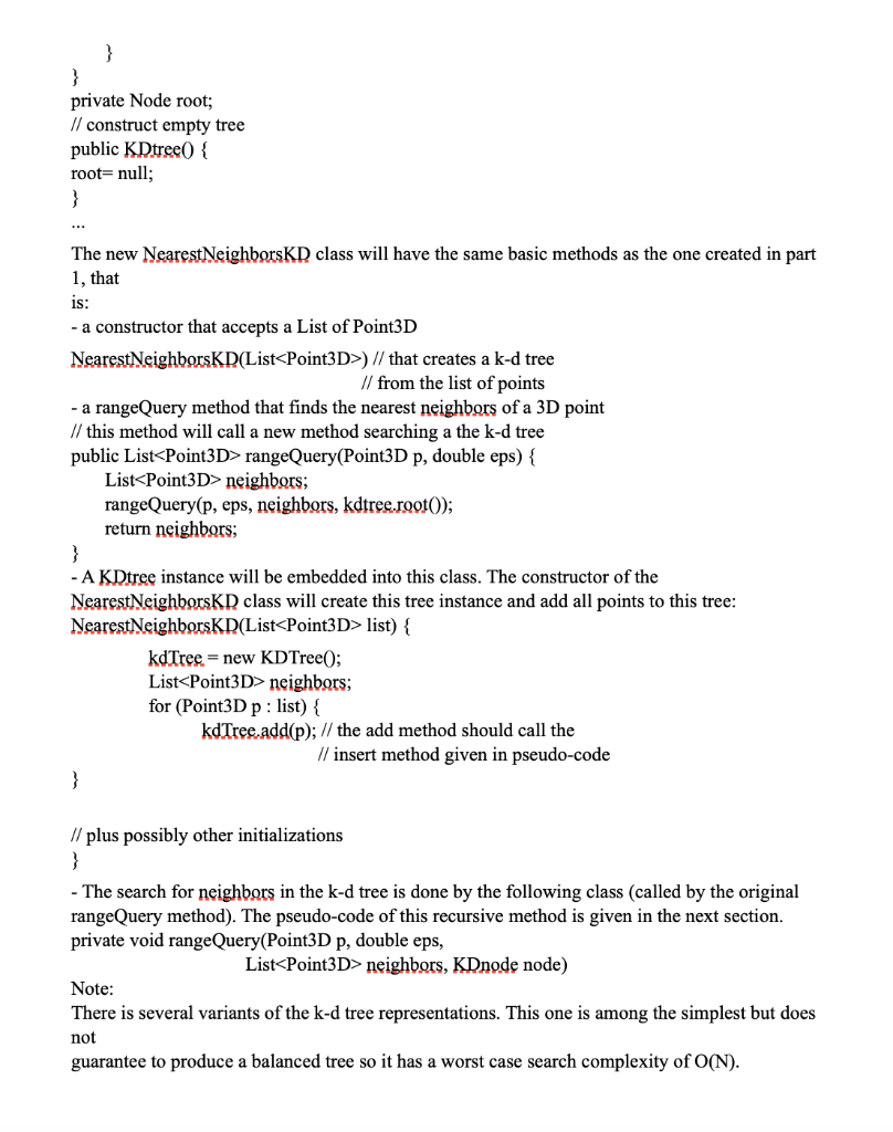Solved To improve the efficiency of the DBSCAN algorithm, we | Chegg.com