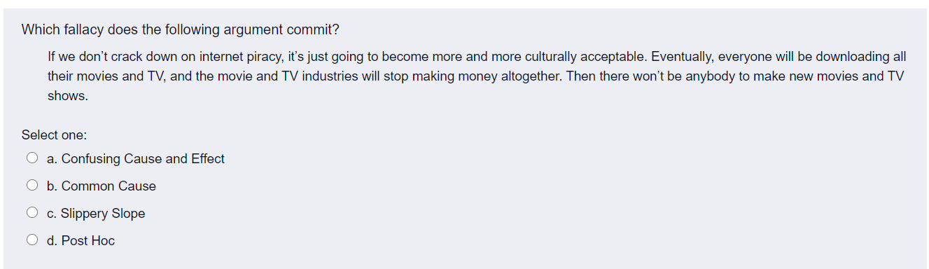 Solved Which fallacy does the following argument commit? If | Chegg.com