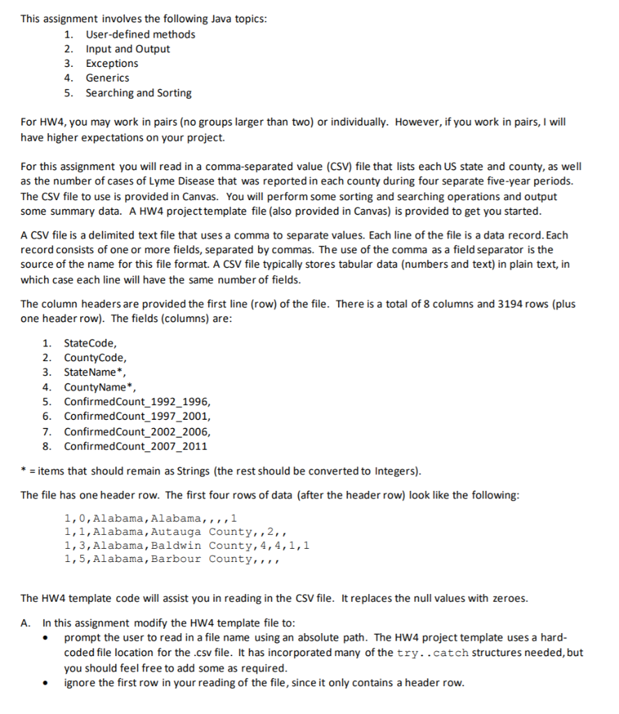 Solved Please help with this java programming assignment. | Chegg.com