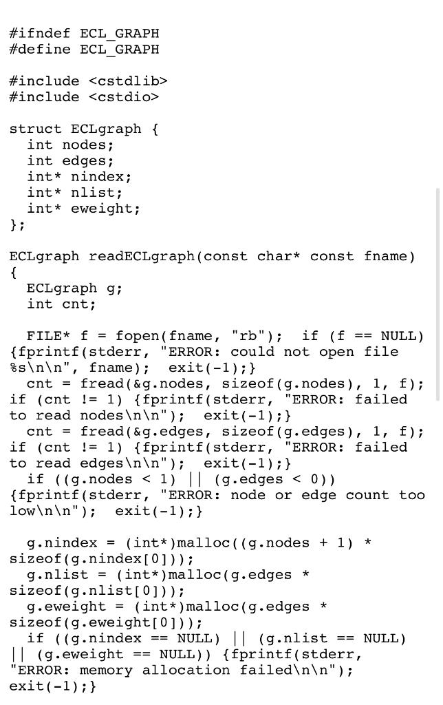 5.1 SSSP Algorithms (50 points] Write a C++ function | Chegg.com