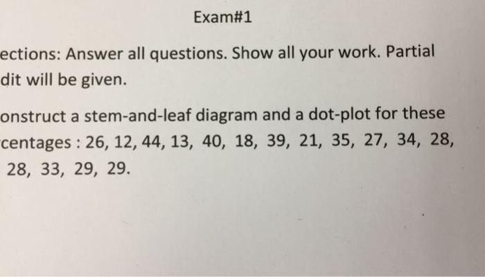 Solved Show all your work. Partial credit will be given. | Chegg.com