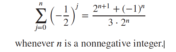 Solved n 2n+1 +(-1)" 3 · 2n j=0 whenever n is a nonnegative | Chegg.com