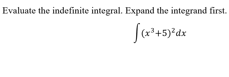 Solved Evaluate the indefinite integral. Expand the | Chegg.com
