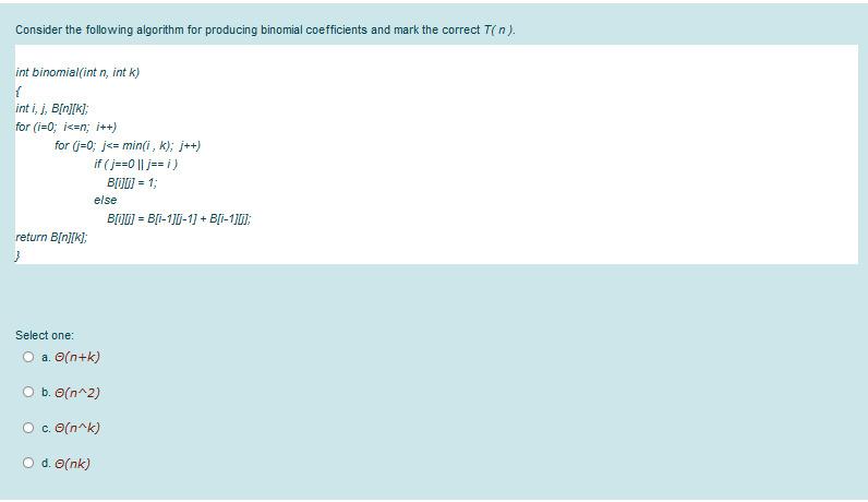 Solved Consider the following algorithm for producing | Chegg.com