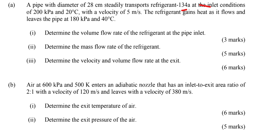 Solved (a) A pipe with diameter of 28 cm steadily transports | Chegg.com