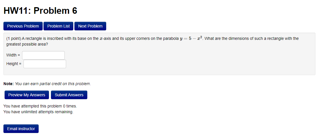 Solved HW11: Problem 6 Previous Problem Problem List Next | Chegg.com