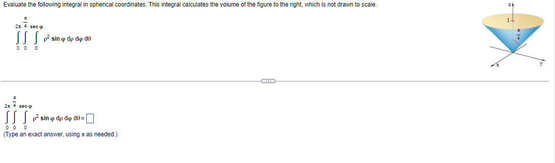 Solved Evaluate The Following Integral In Spherical 9070
