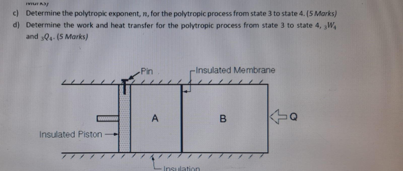 Solved IVIUINS/ c) Determine the polytropic exponent, n, for | Chegg.com