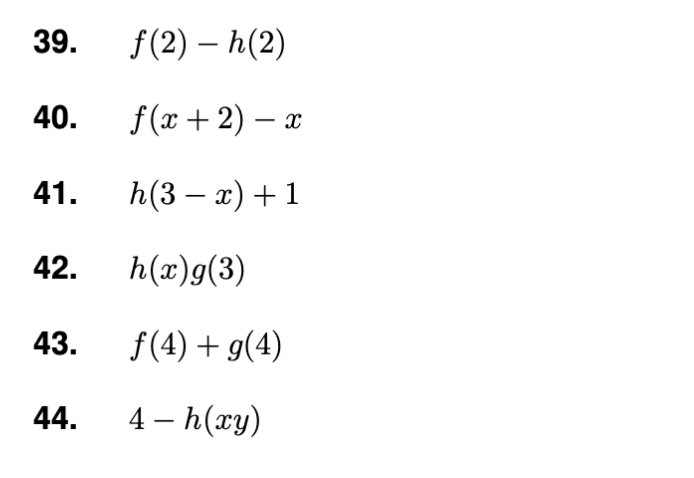 Solved Let f(x) = 2x2 – 2 g(x) = X – 1 x+1 h(x) = 4x – 2 | Chegg.com