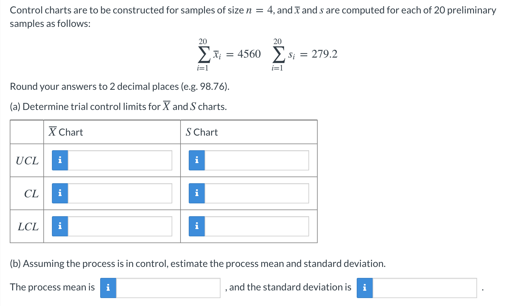 Solved Control charts are to be constructed for samples of | Chegg.com
