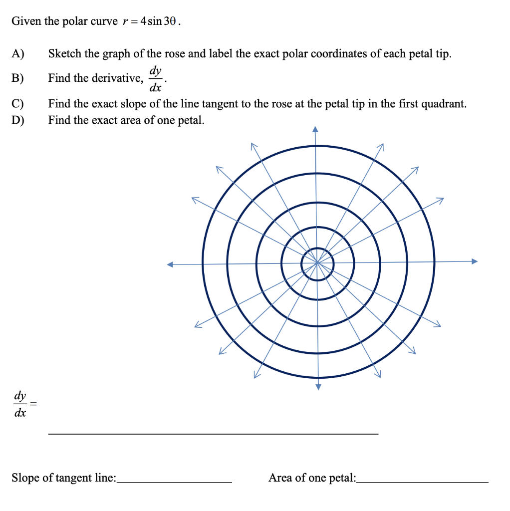 Solved Given the polar curve r = 4 sin 30. A) B) Sketch the | Chegg.com