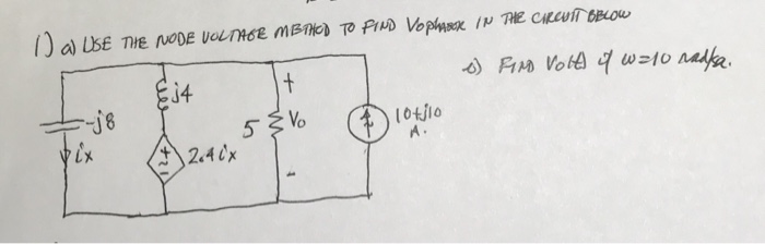 Solved A- use the node voltage method to find V0 phaser in | Chegg.com